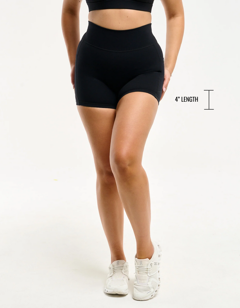 Ascend Pocket Shorts 4" in Black | Buttery Soft, Ultra-Stretch Shorts ...