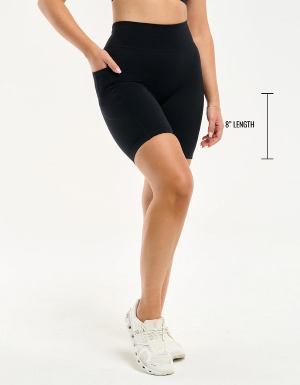 Ascend Pocket Shorts 8" in Black | Buttery Soft, Ultra-Stretch Shorts ...