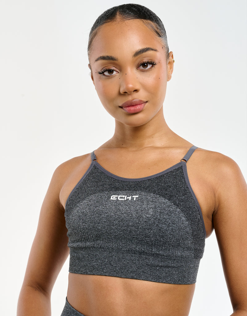 Arise Key Seamless Sports Bra in Charcoal Grey | Women's High-Support ...