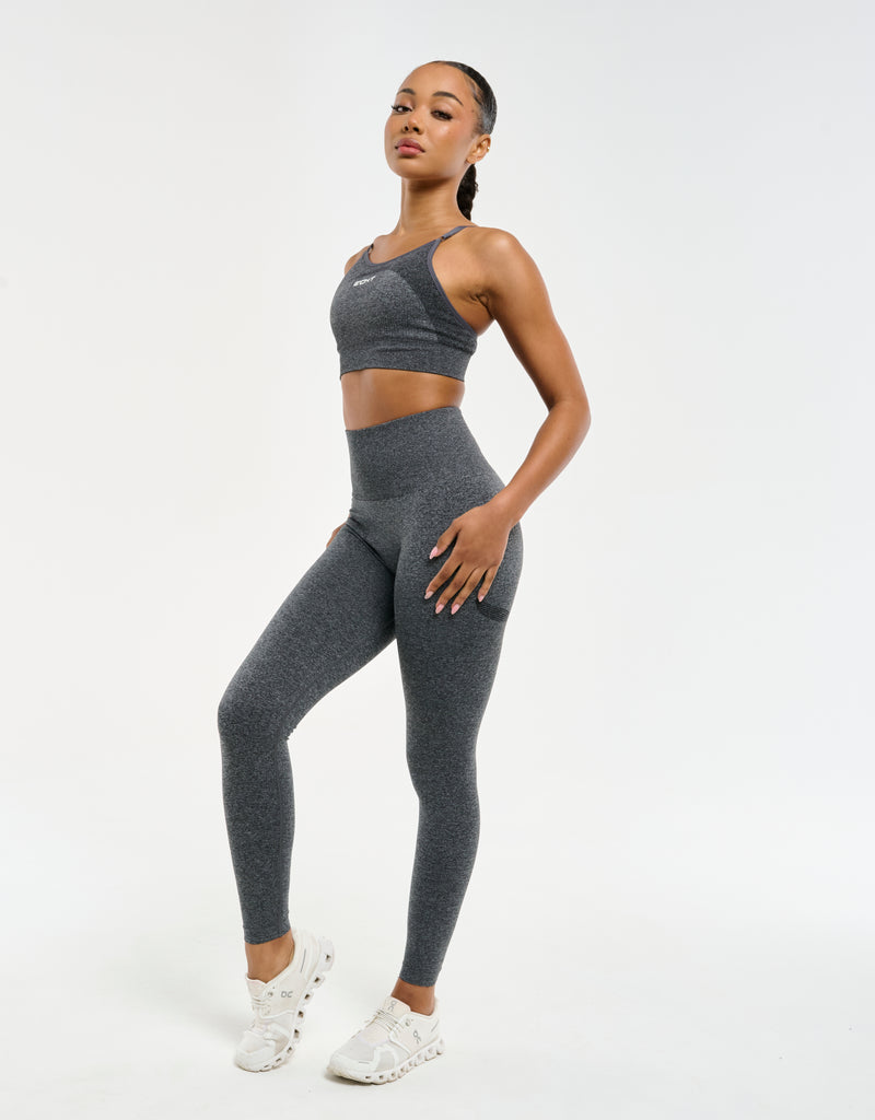 Arise Key Seamless Sports Bra in Charcoal Grey | Women's High-Support ...