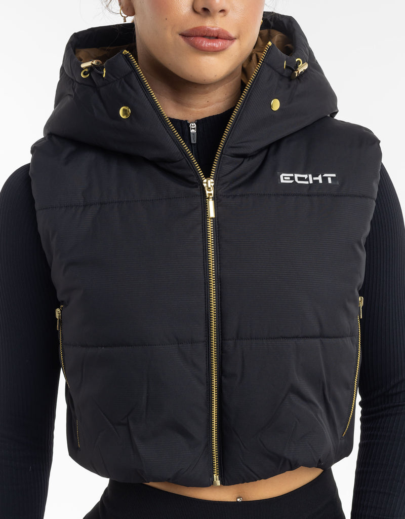 Shop Essentia Vest Jacket | Black Puffer Vest | ECHT