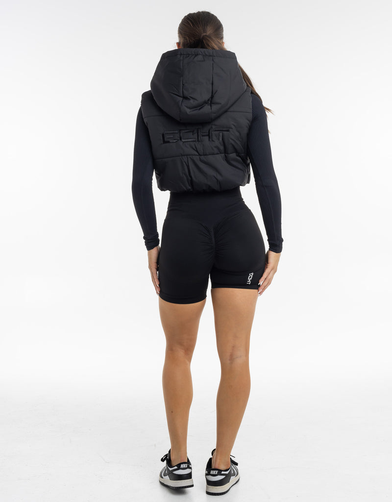 Shop Essentia Vest Jacket | Black Puffer Vest | ECHT