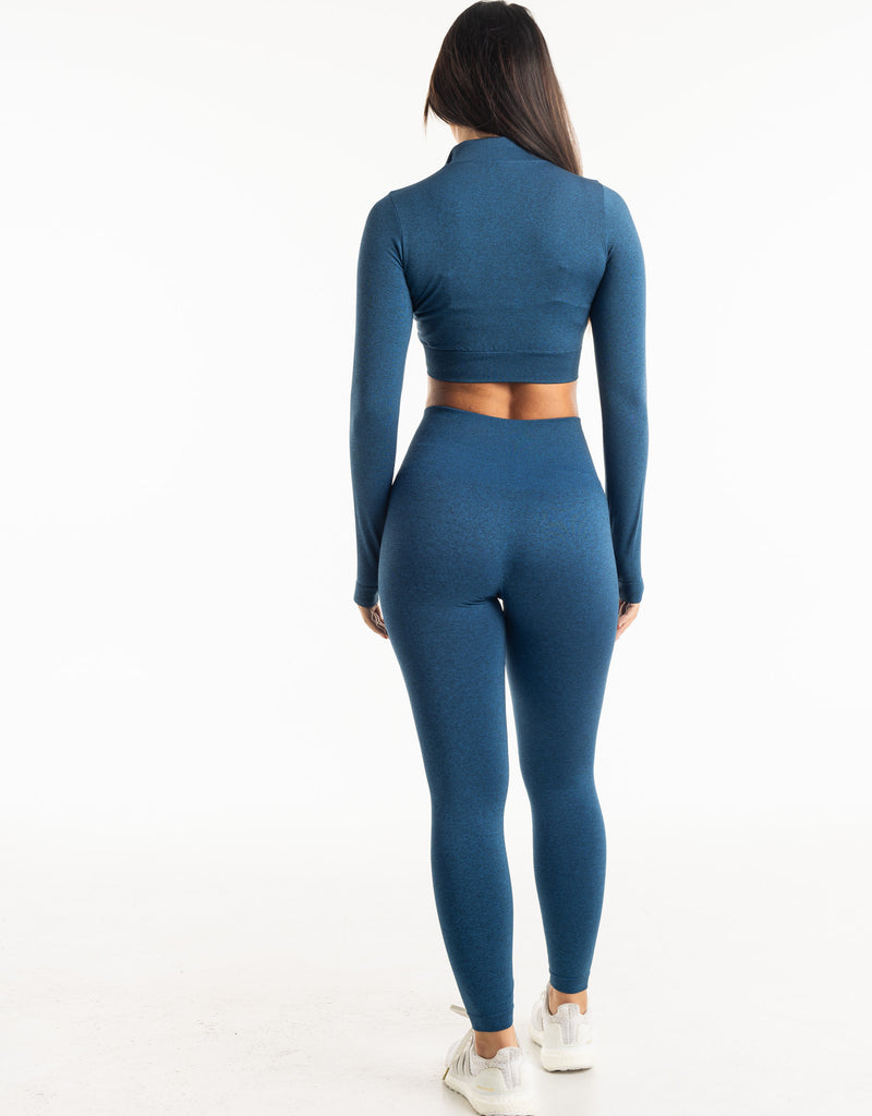 Echt Supreme Seamless Long Sleeve - Cobalt Blue | Women's Cropped ...