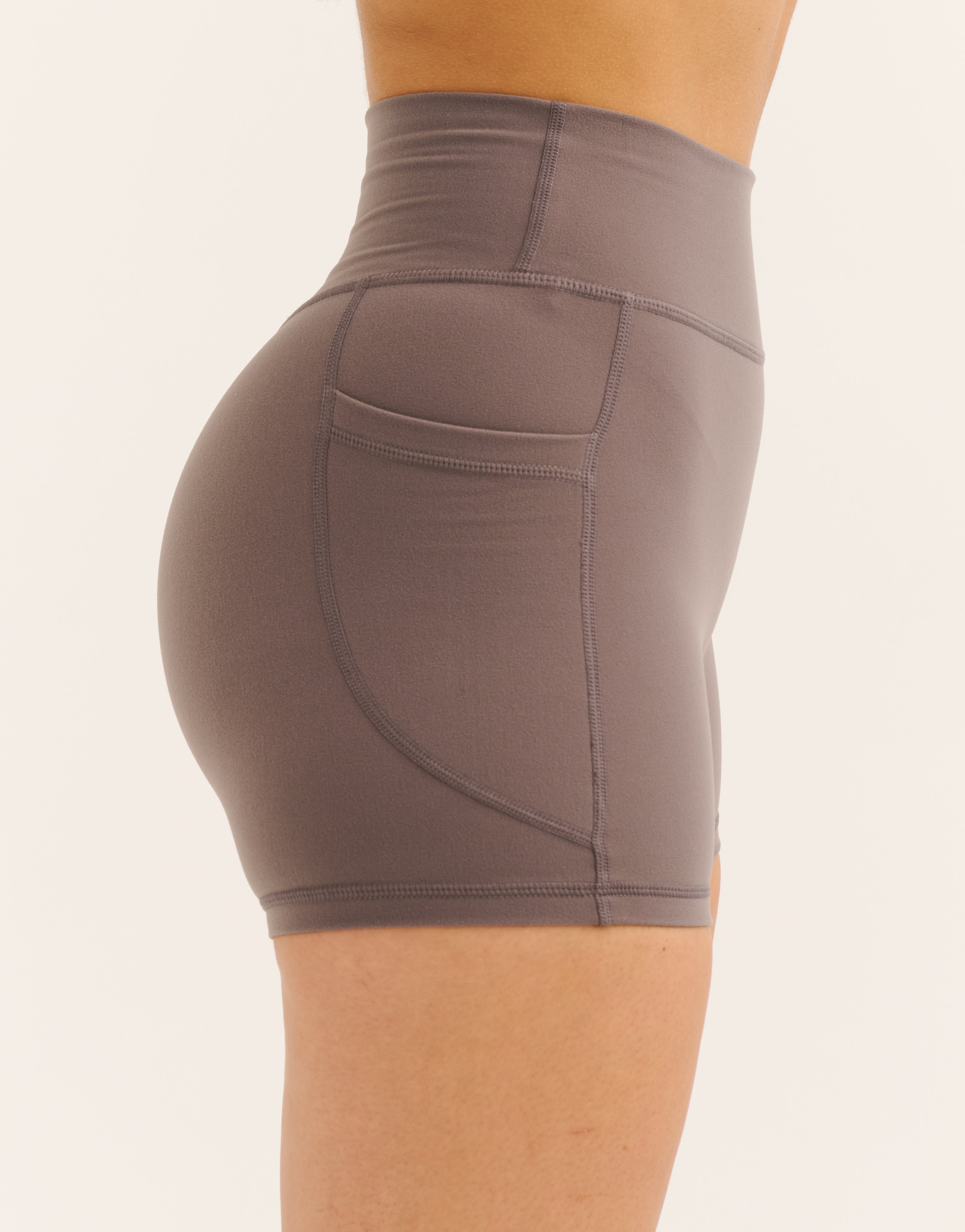 Ascend Pocket Shorts 4" in Slate Grey | Buttery Soft, Ultra-Stretch ...